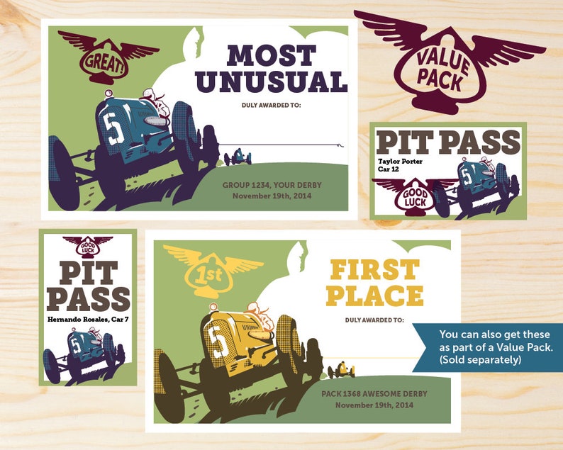 Editable Derby Place Award Certificates. 1st, 2nd, 3rd and Honorable ...