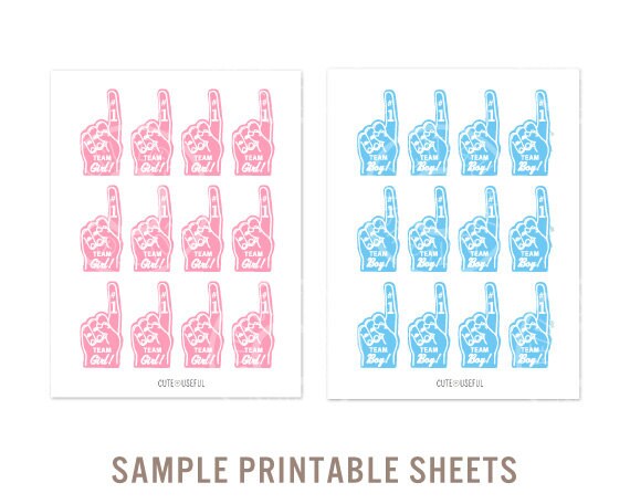 Team Boy Team Girl Cupcake Toppers: Gender Reveal Baby Shower, Foam ...