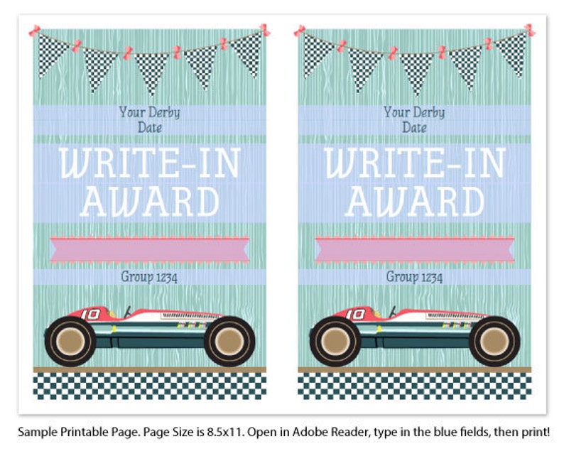 Powder Puff Derby Event Pack INSTANT DOWNLOAD PRINTABLE | Etsy