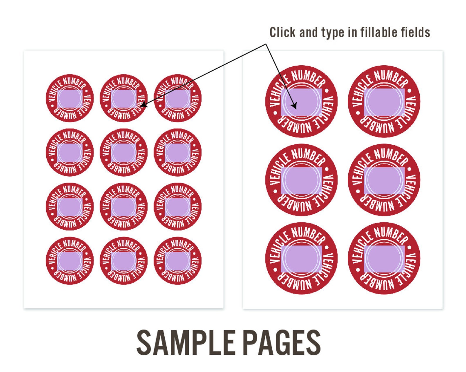 Editable Derby Vehicle Number Circles - INSTANT DOWNLOAD PRINTABLE ...