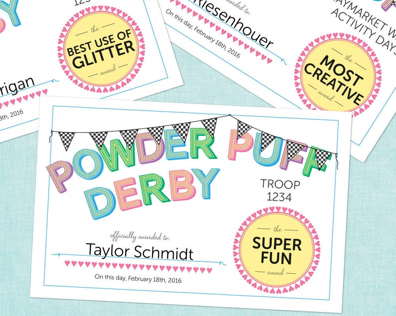 Powder Puff Derby Event Pack Style and Place Award | Etsy