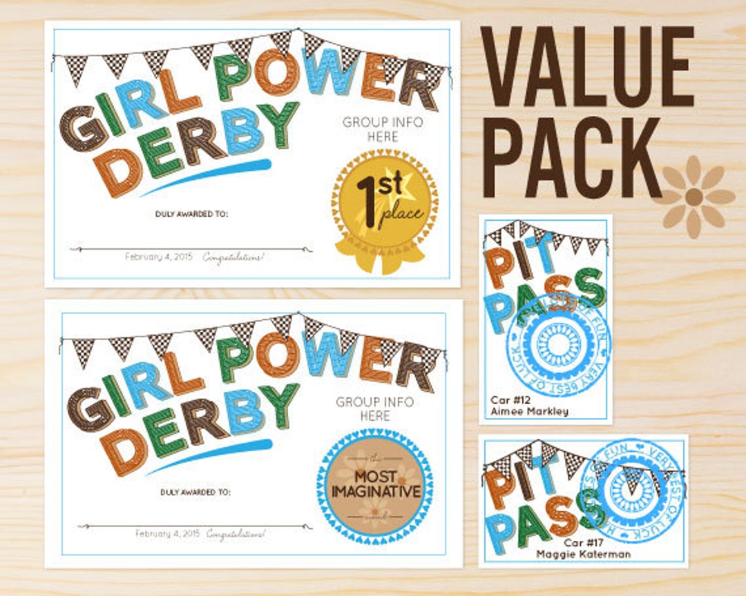 Powder Puff Derby Event Pack: Style Awards, Place Awards, Pit Passes ...