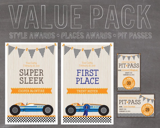 Derby Event Signs 11x17 - INSTANT DOWNLOAD PRINTABLE - Blue and Orange ...