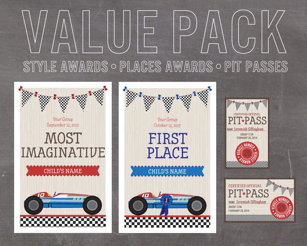 Derby Pit Passes INSTANT DOWNLOAD PRINTABLE Blue and Red | Etsy