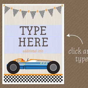 Derby Printable Event Signs 8.5x11 - INSTANT DOWNLOAD PRINTABLE - Blue ...