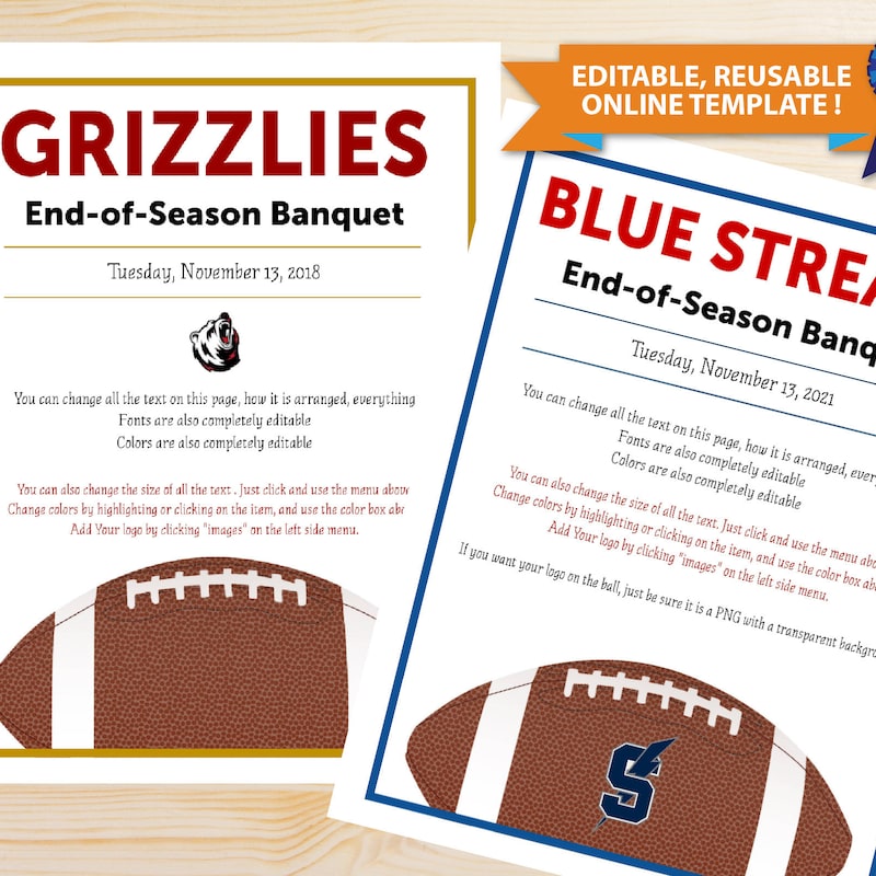 Banquet Program Template - Etsy