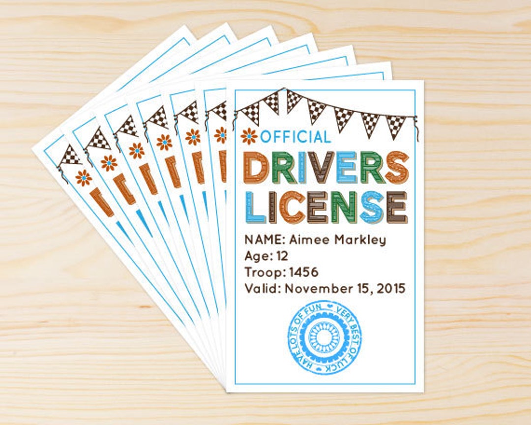 Powder Puff Derby Drivers Licenses - INSTANT DOWNLOAD PRINTABLE - Girl ...