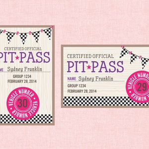 Editable Powder Puff Derby Pit Passes - INSTANT DOWNLOAD PRINTABLE ...