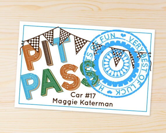 Powder Puff Derby Pit Passes INSTANT DOWNLOAD PRINTABLE - Etsy