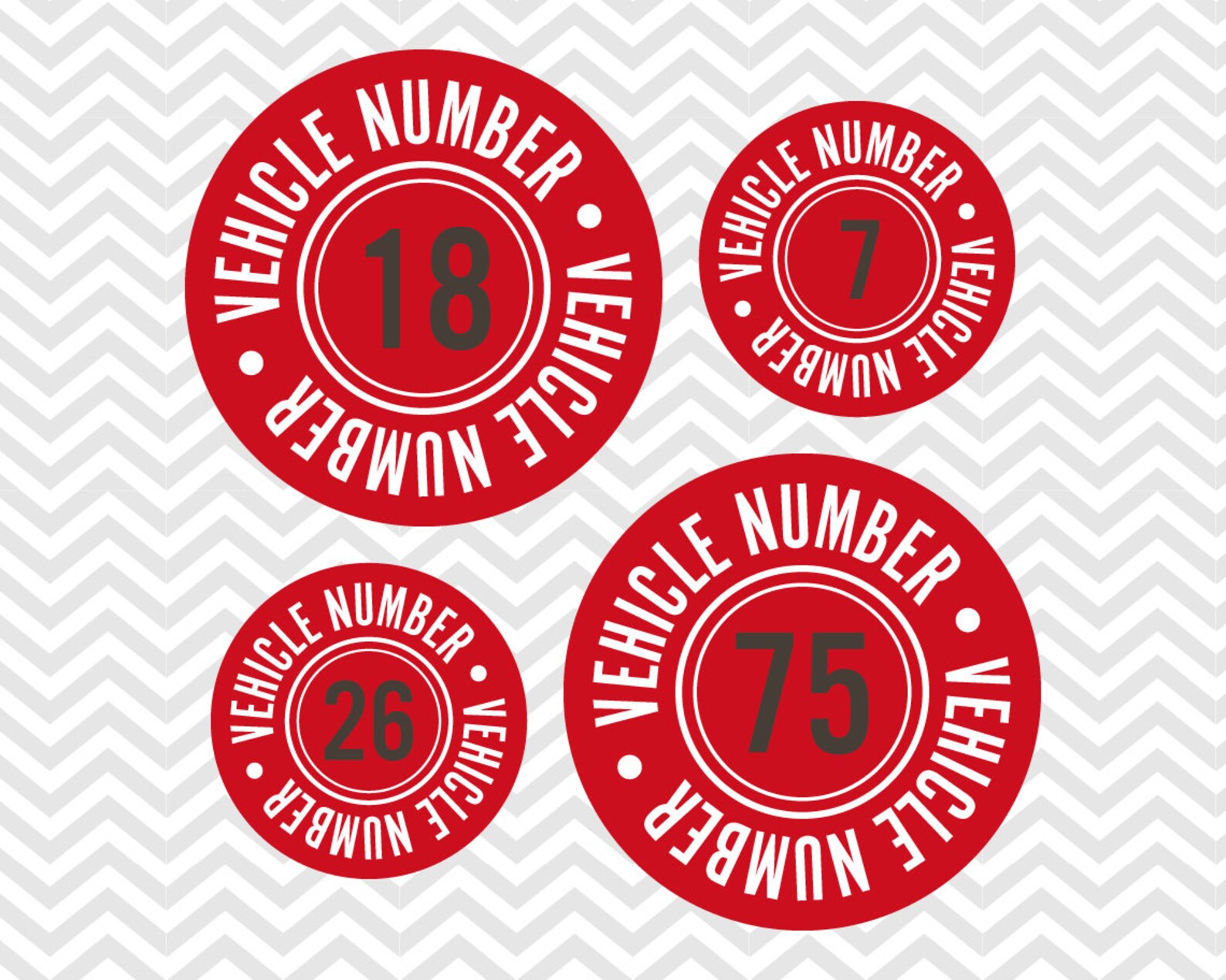 Editable Derby Vehicle Number Circles - INSTANT DOWNLOAD PRINTABLE ...