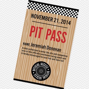 Derby Pit Passes - INSTANT DOWNLOAD PRINTABLE - Champion Collection - Etsy