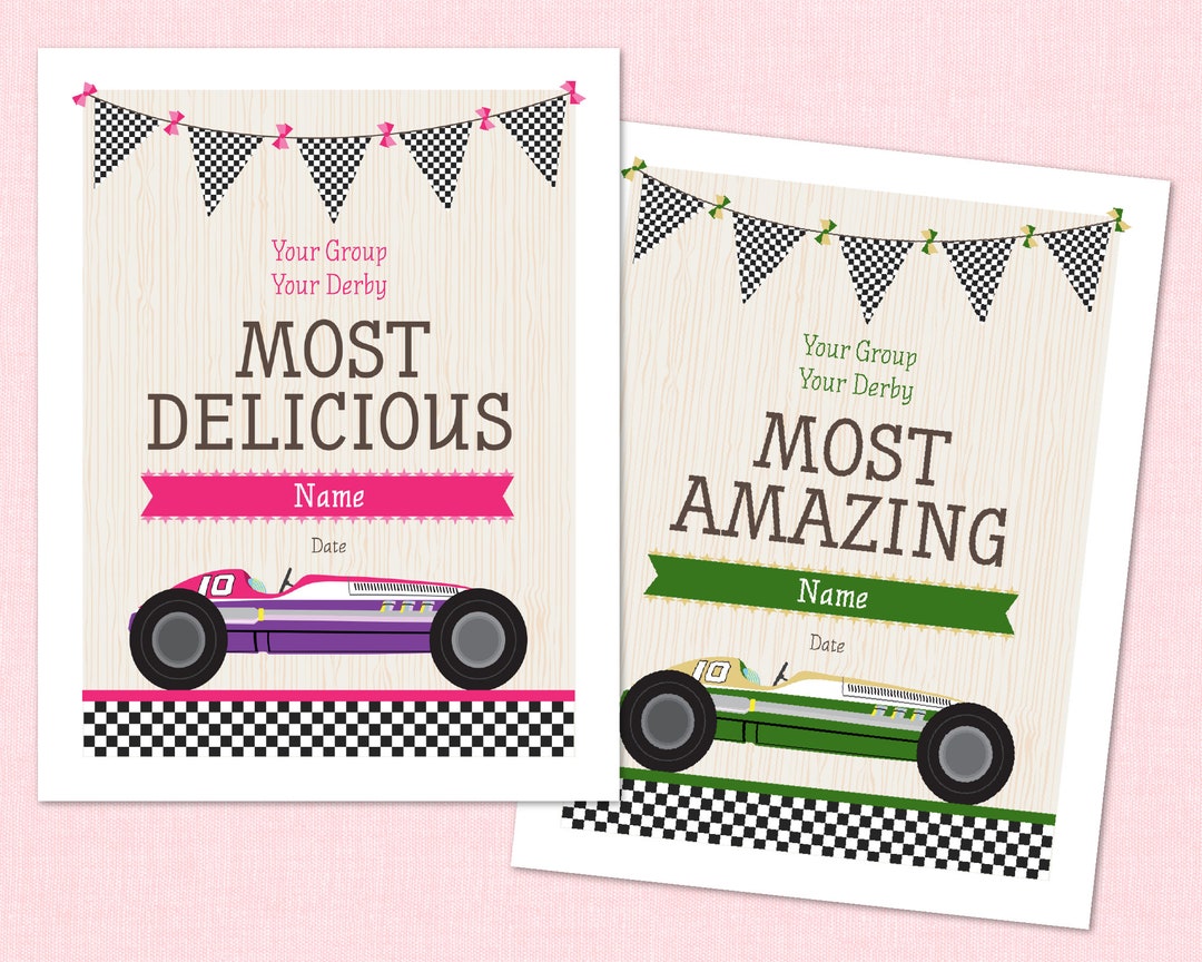 EDITABLE COLORS Derby Style Awards | Editable Online Template | Fast ...