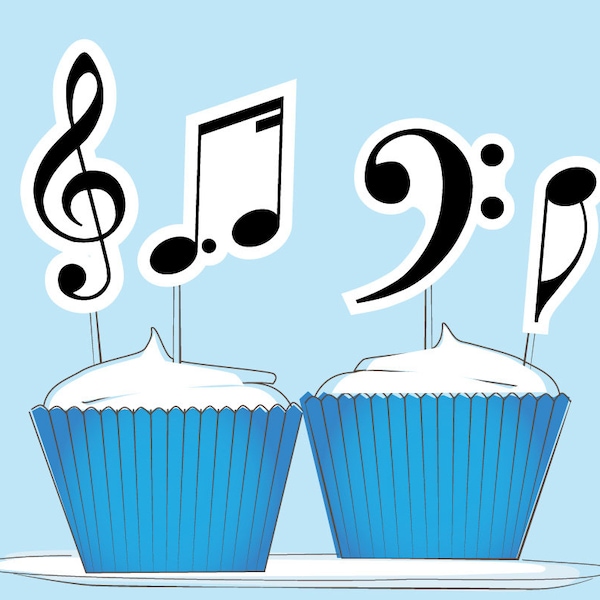 Music Note Cupcake - Etsy