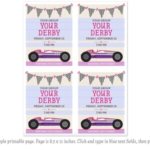 Editable Powder Puff Derby Invitations, Flyers, and Hand-outs - INSTANT ...