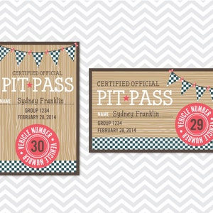 Powder Puff Derby Pit Passes - INSTANT DOWNLOAD PRINTABLE - Driftwood ...