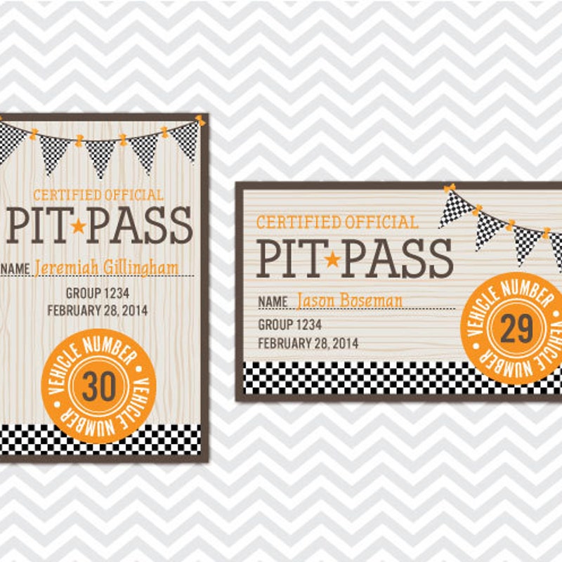 Pit Passes - Etsy