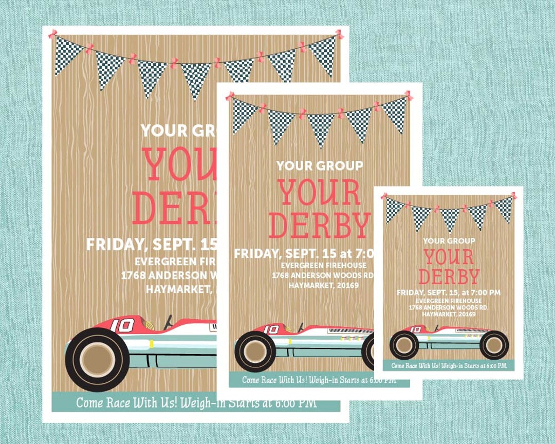 Editable Powder Puff Derby Invitations, Flyers, and Hand-outs - INSTANT ...