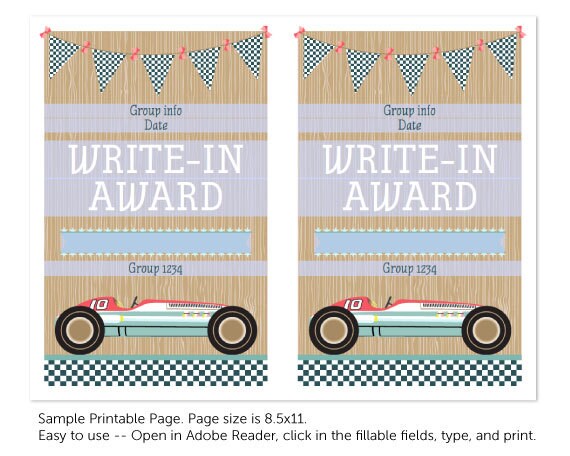 Powder Puff Derby Event Pack - INSTANT DOWNLOAD PRINTABLE - Driftwood ...