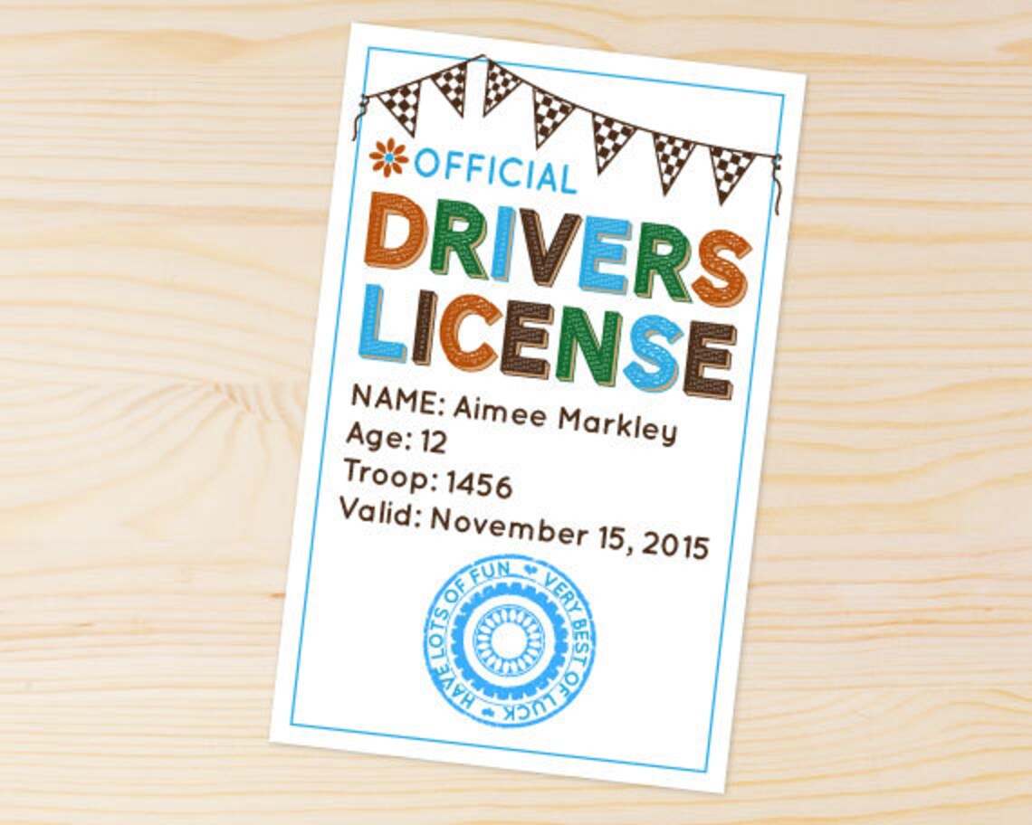 Powder Puff Derby Drivers Licenses - INSTANT DOWNLOAD PRINTABLE - Girl ...