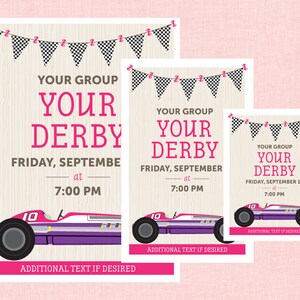 Editable Powder Puff Derby Invitations, Flyers, and Hand-outs - INSTANT ...