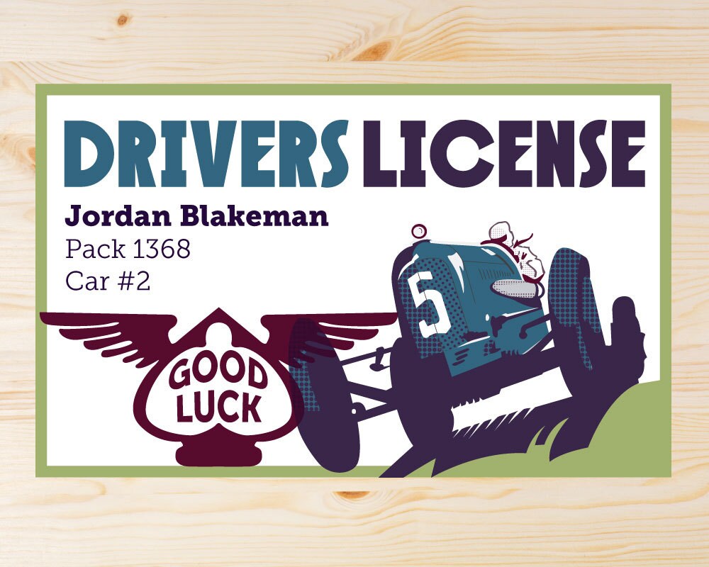 Editable Derby Drivers Licenses - INSTANT DOWNLOAD PRINTABLE - Retro ...
