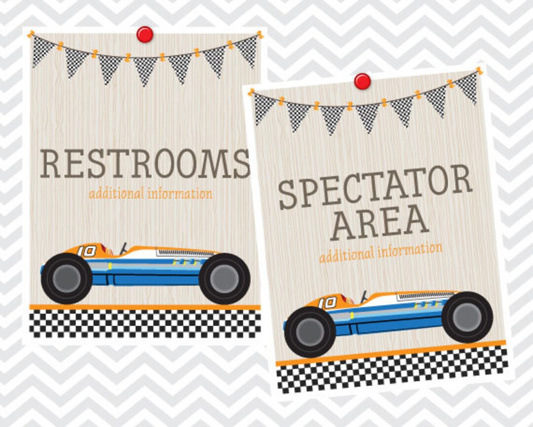 Derby Printable Event Signs 8.5x11 - INSTANT DOWNLOAD PRINTABLE - Blue ...