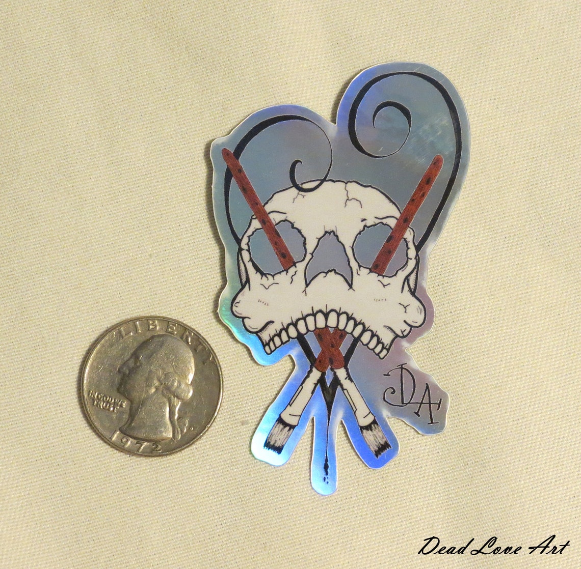 Dead Love Logo Holographic Sticker - Etsy