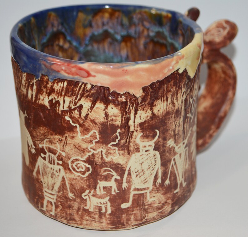 Utah Petroglyphs Handmade One of a Kind Stoneware Ceramic Coffee Mug ...