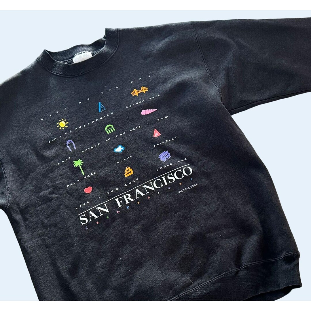 Vintage Luke-a-tuke San Fransisco Expressions Sweatshirt Top Sz Sm - Etsy