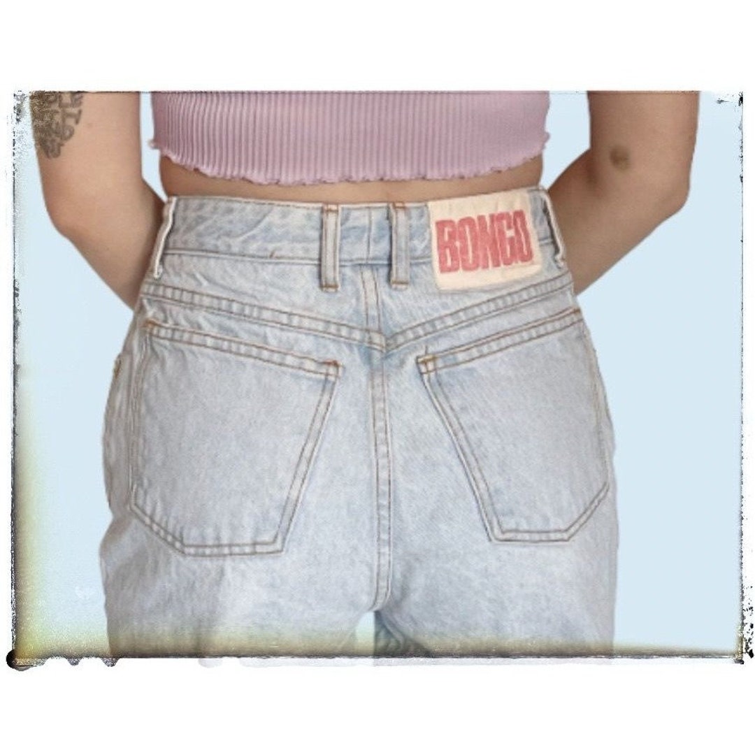 Vintage BONGO Light Wash High Rise Denim Jeans 80s / 90s Size 25 - Etsy