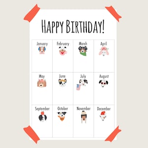 School Classroom Puppy Birthday Poster | Etsy