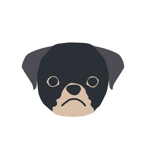 Puppy Dog Face Cute Posters for Party and Kids Room Wall Art Decor Pups ...