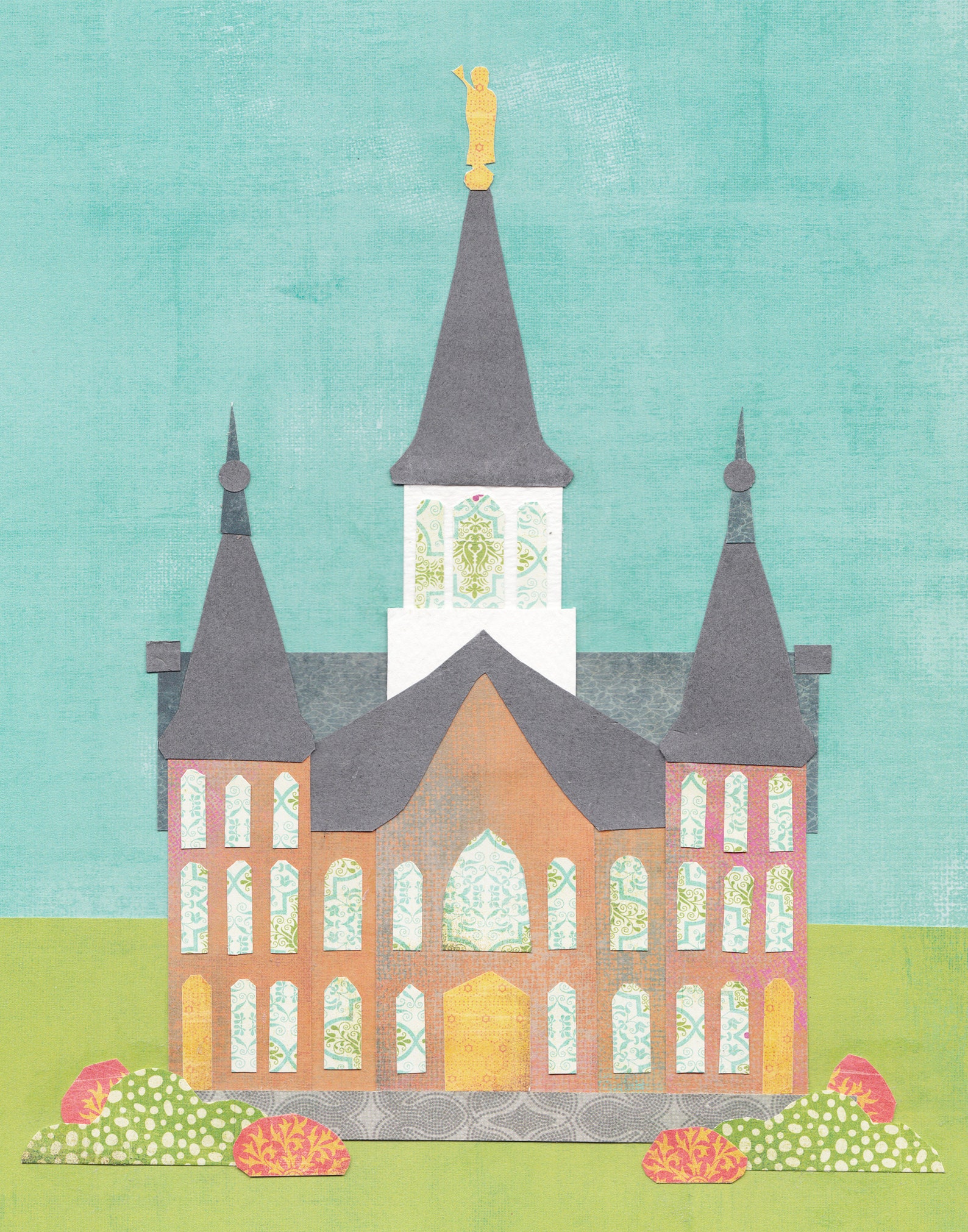 Provo City Center Temple Wall Art Cut Paper Collage - Etsy