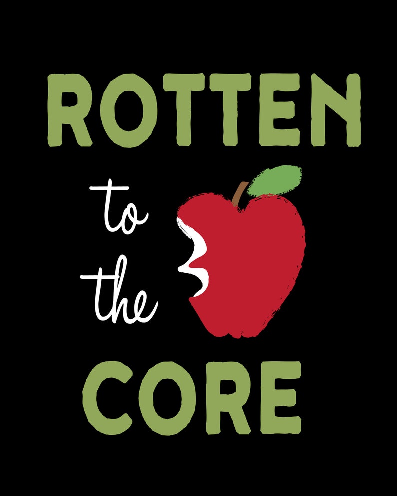 Wicked Rotten to the Core Party Posters | Etsy