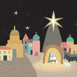 Joy nace el arte de la Natividad de Navidad con el Niño Jesús y Belén ...