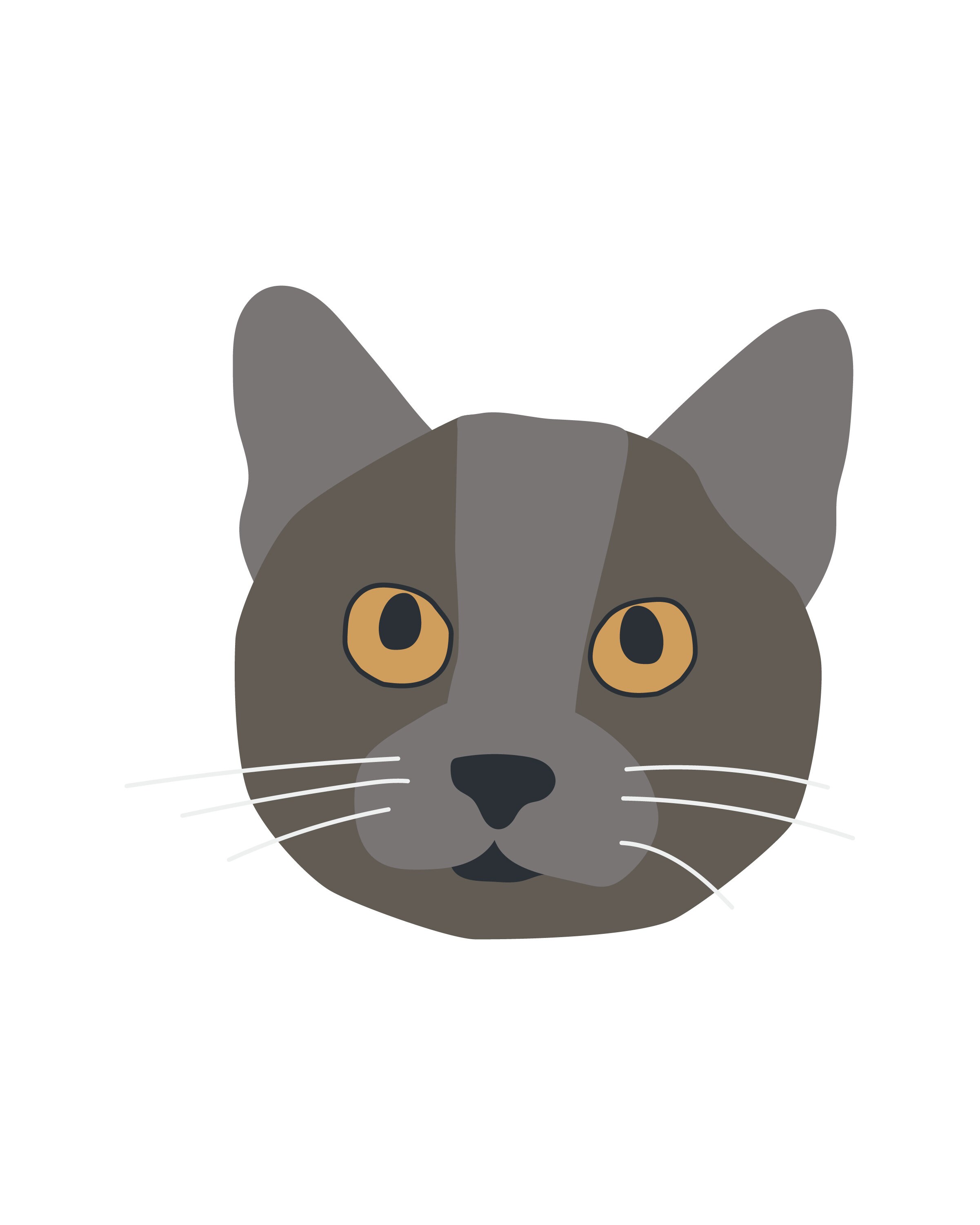 New Kitty Cat Faces 2.0 Wall Art for Children's Rooms or | Etsy