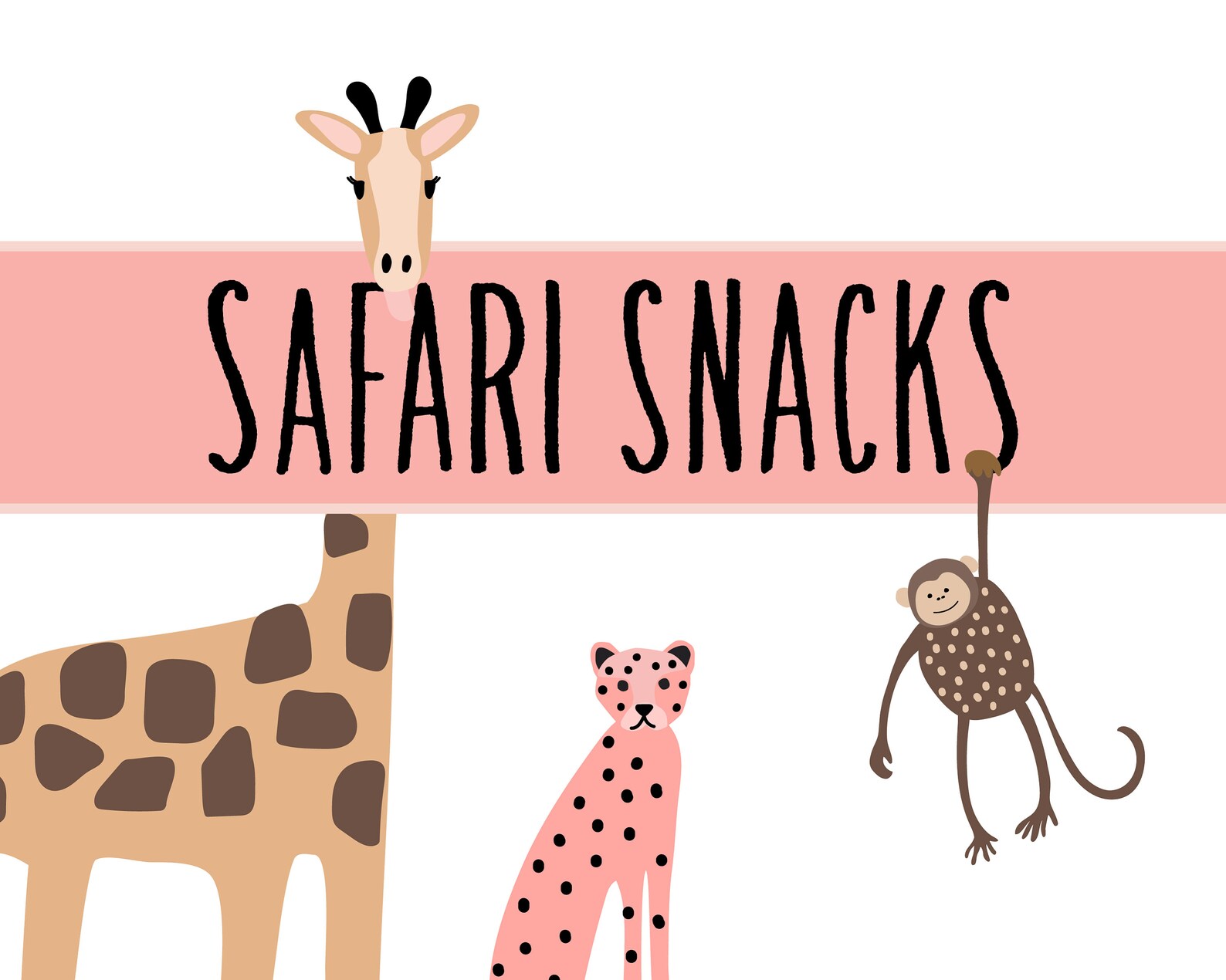 Wild Animals Party Pack Pink - Etsy