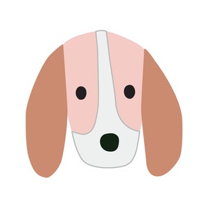 Puppy Dog Face Posters Birthday Party Photo Wall Art Decor for Children ...