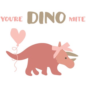 Dino-mite Pink Dinosaur Printable Valentine Cards - Etsy