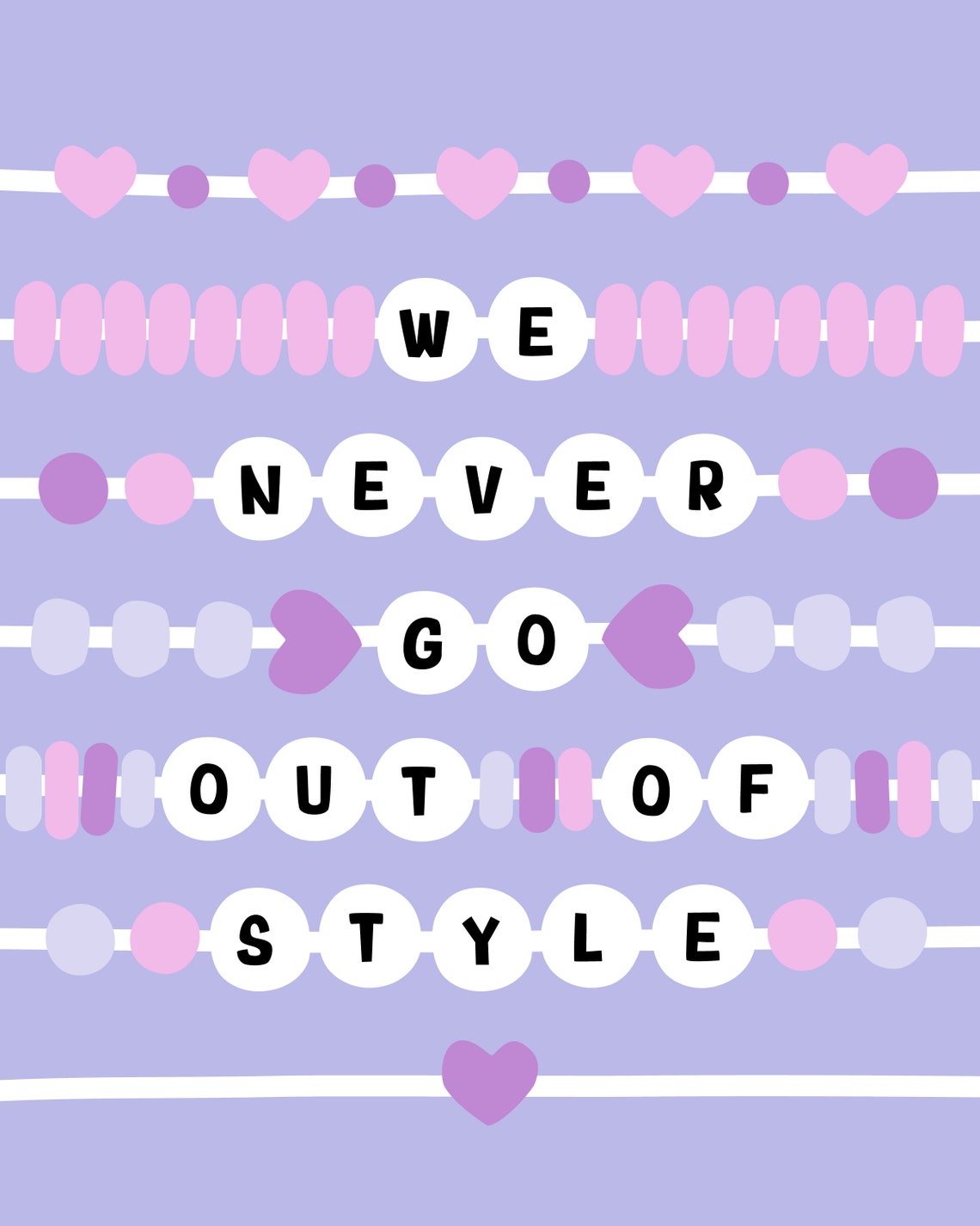 Swiftie Friendship Bracelets Valentine's Day Instant Download Posters ...