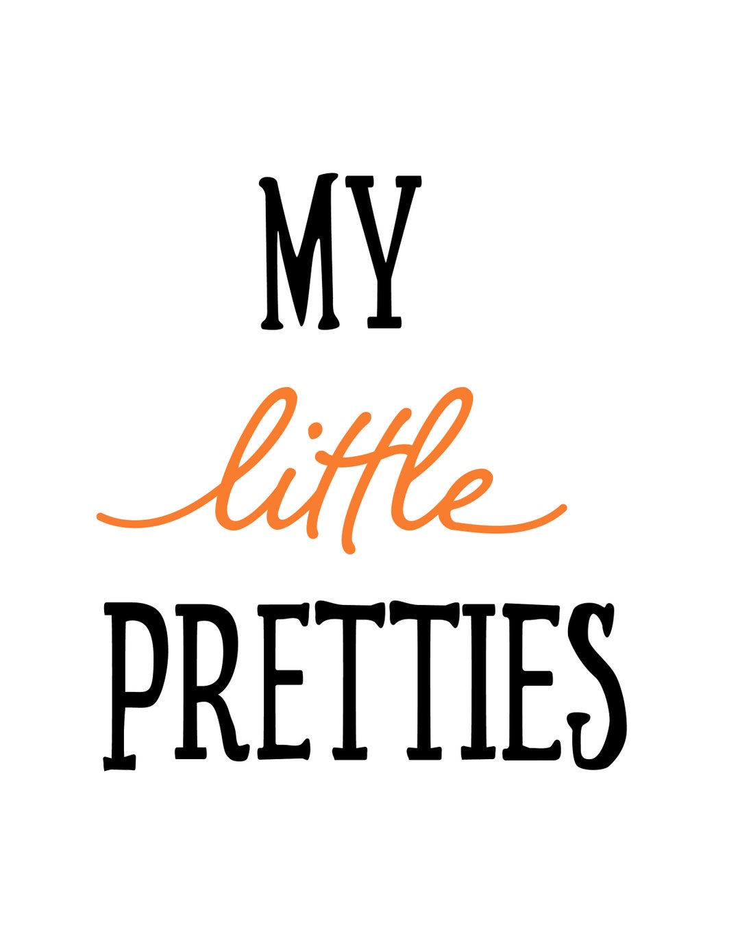 My Little Pretties Word Art Decor Wall Posters - Etsy