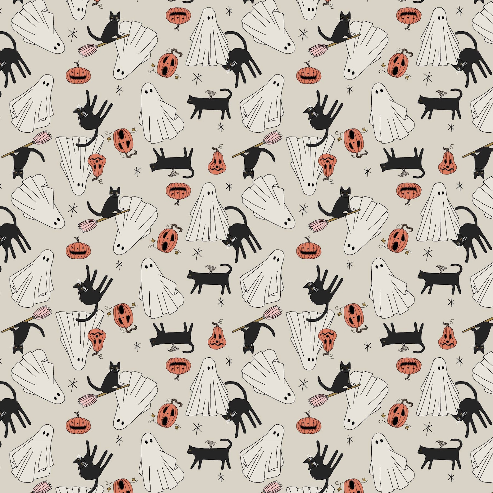 Spooky Halloween Digital Scrapbook Paper Pattern Printables - Etsy