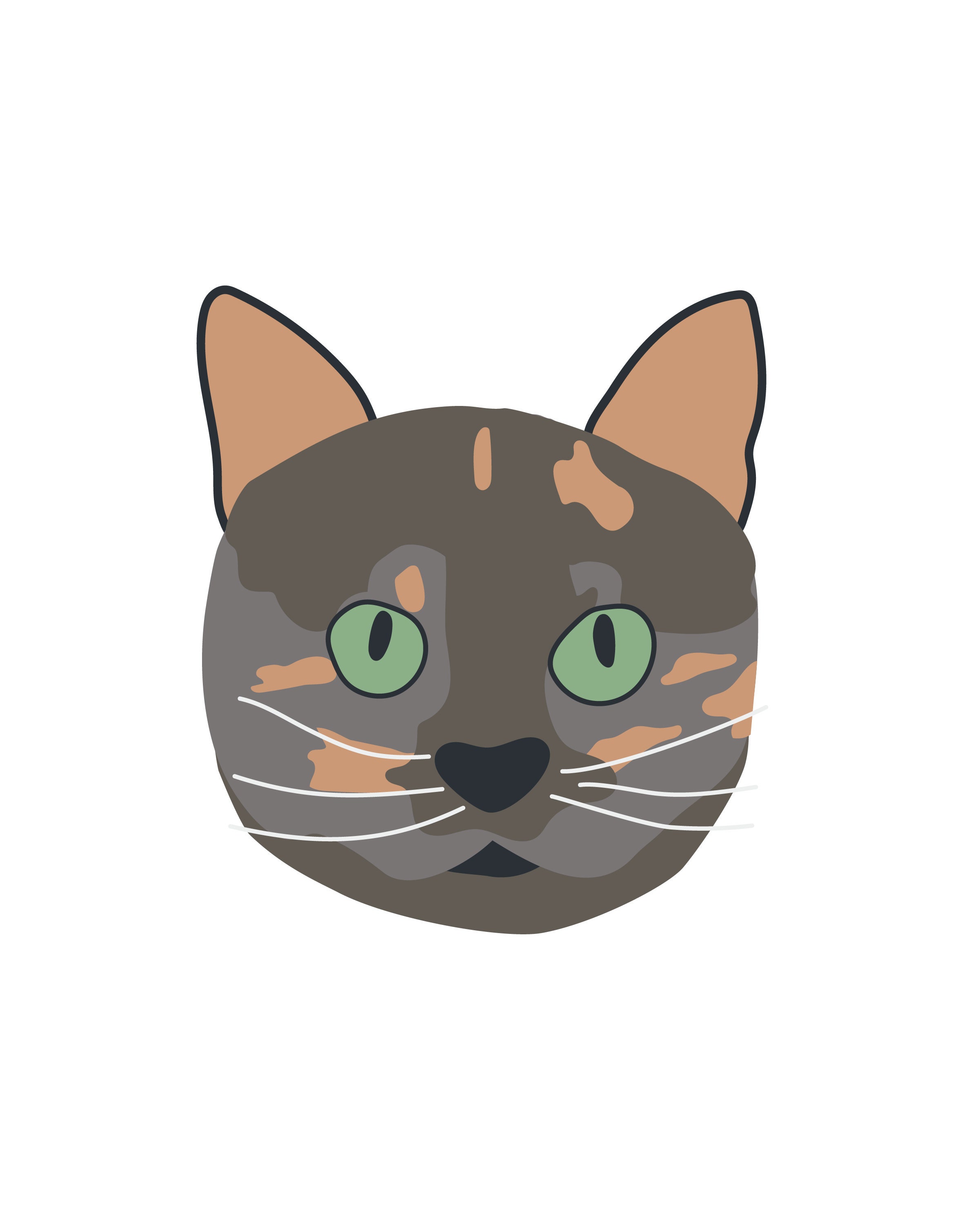 New Kitty Cat Faces 2.0 Wall Art for Children's Rooms or | Etsy