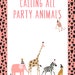 Wild Animals Party Pack - Pink - Etsy