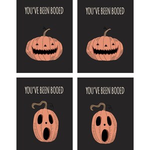 You've Been Booed Halloween Ghost and Pumpkin Cards and Tags - Etsy