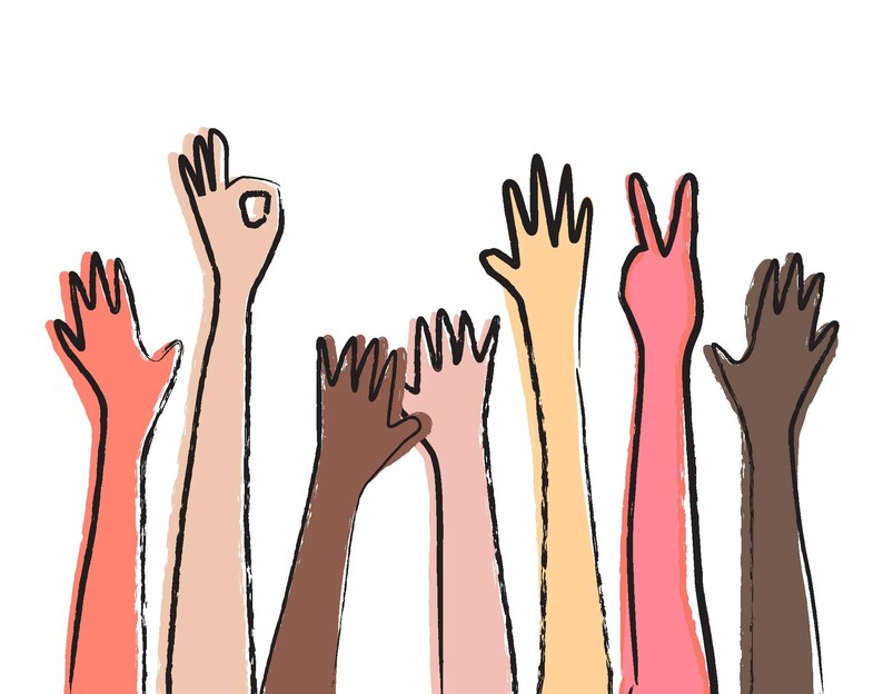 Hands up Wall Art Collection - Etsy