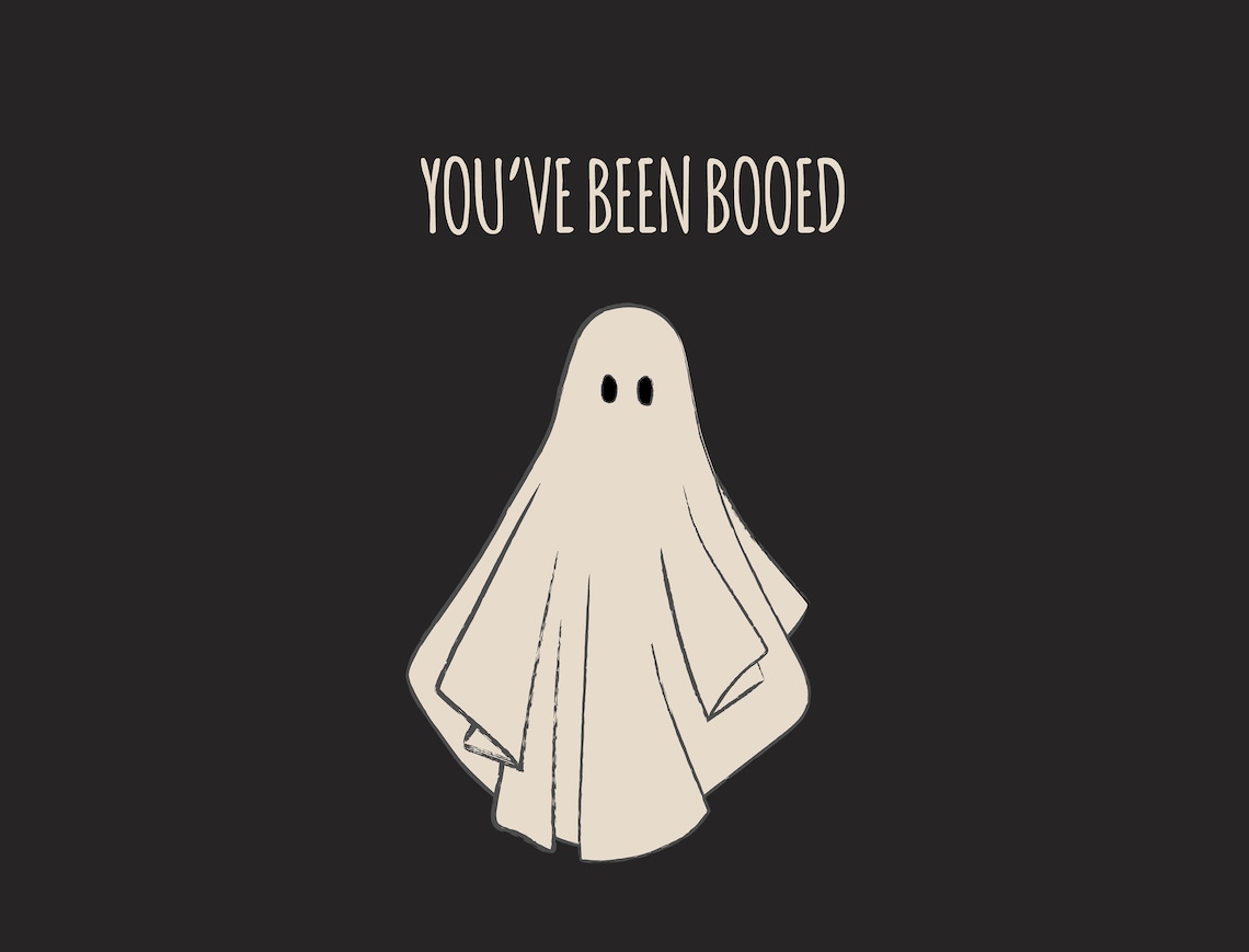 You've Been Booed Halloween Ghost and Pumpkin Cards and - Etsy