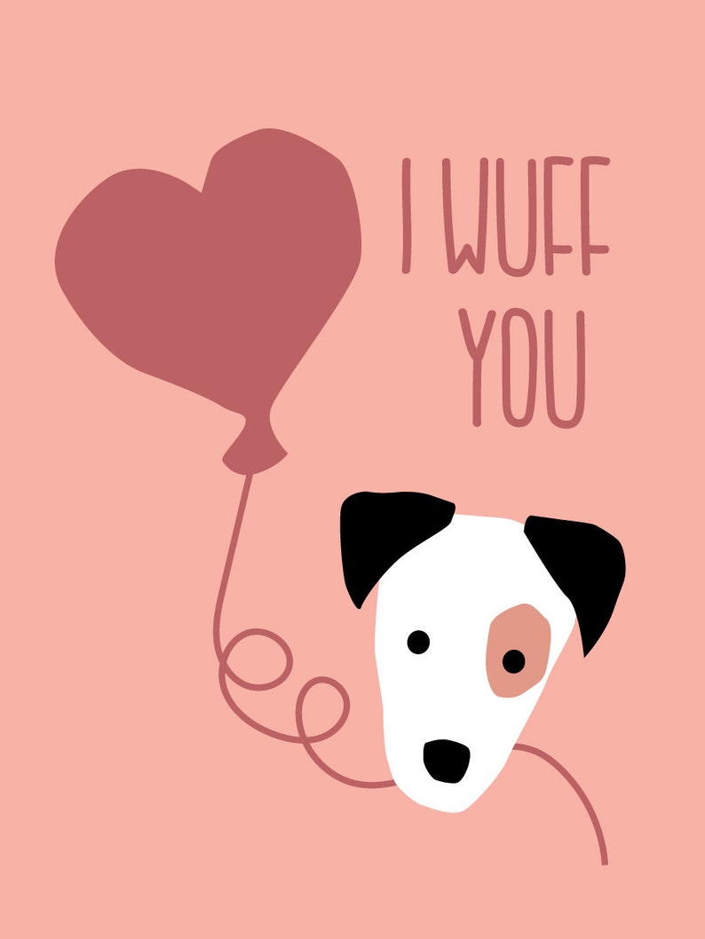Puppy Love Printable Valentine Cards | Etsy