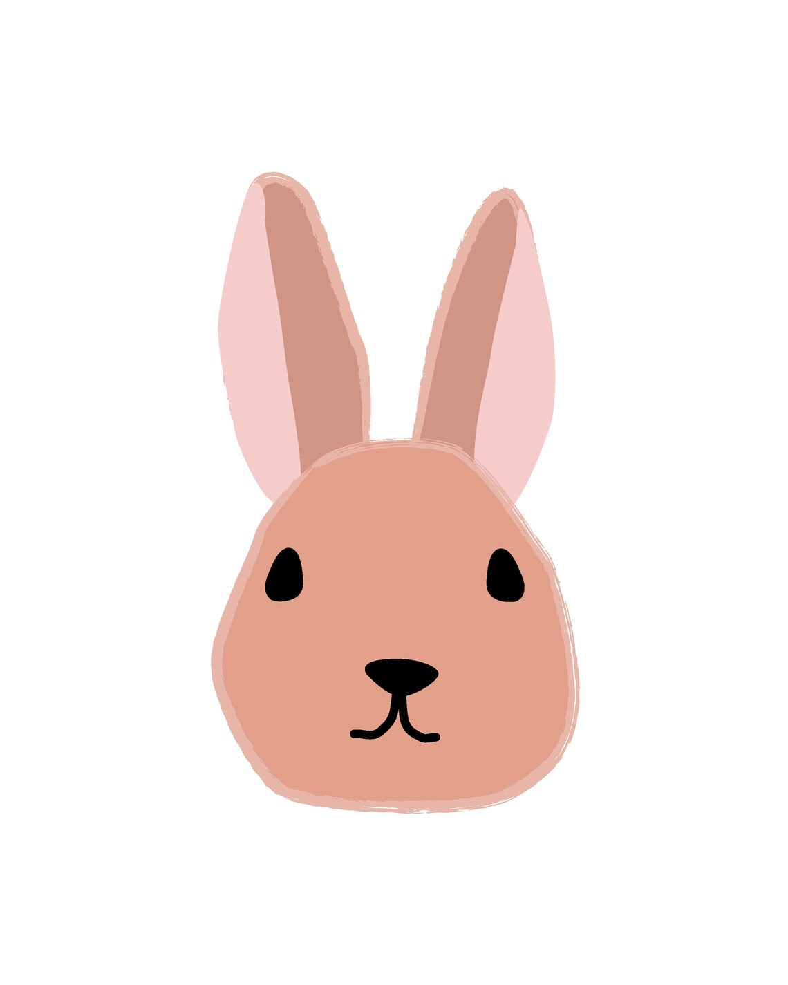 Bunny Rabbit Faces Illustrations Art for Party and Wall - Etsy