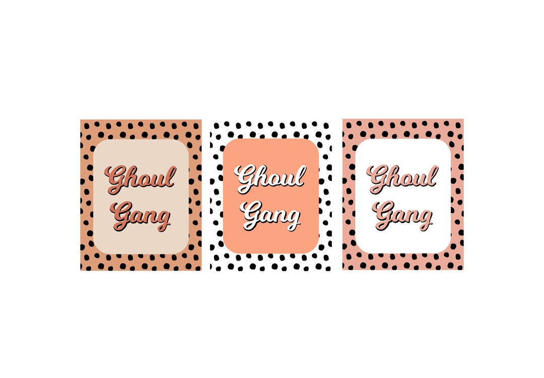 Ghoul Gang Word Art Decor Wall Posters - Etsy
